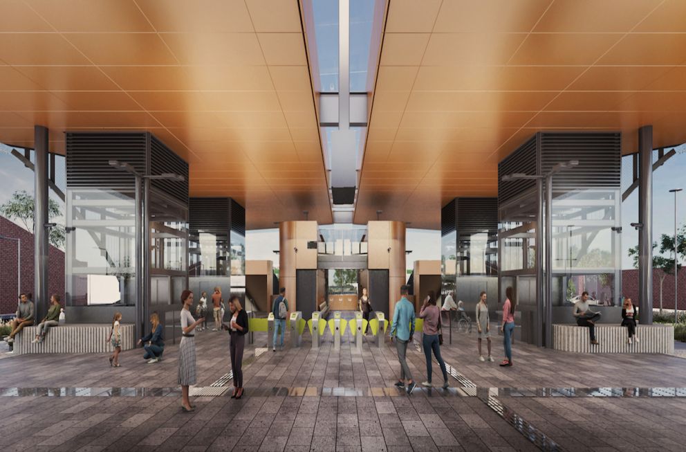 Glenroy Station – render vs reality - Victoria’s Big Build