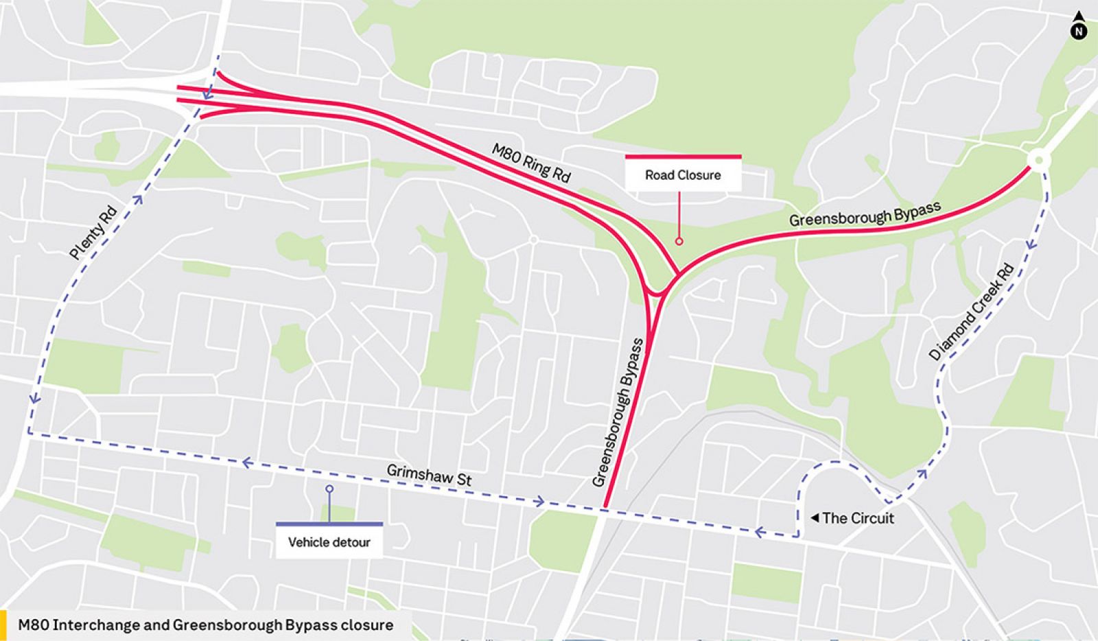 M80 Ring Road and Greensborough Bypass: Weekend and overnight road and ...