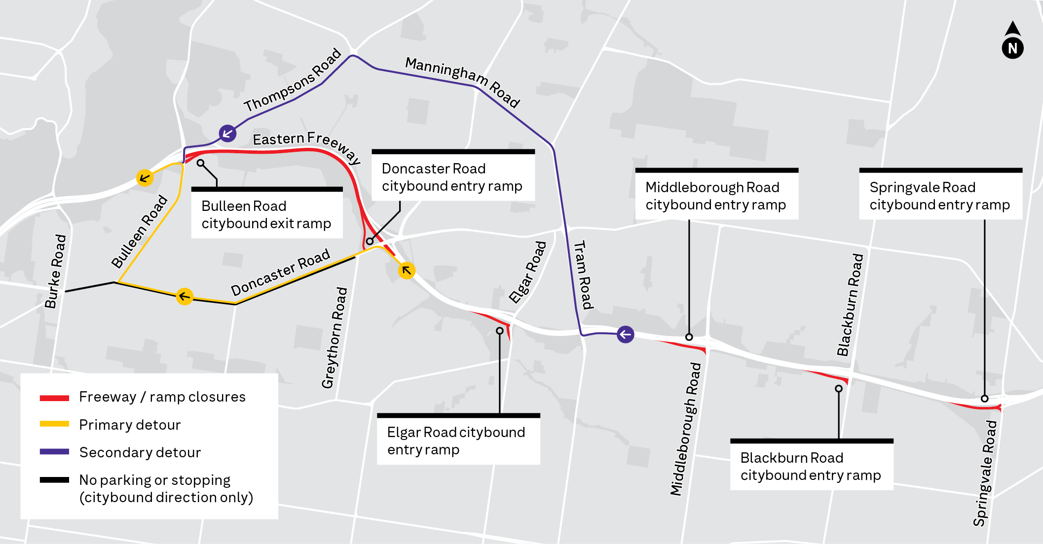 Eastern Freeway disruptions in February - Victoria’s Big Build