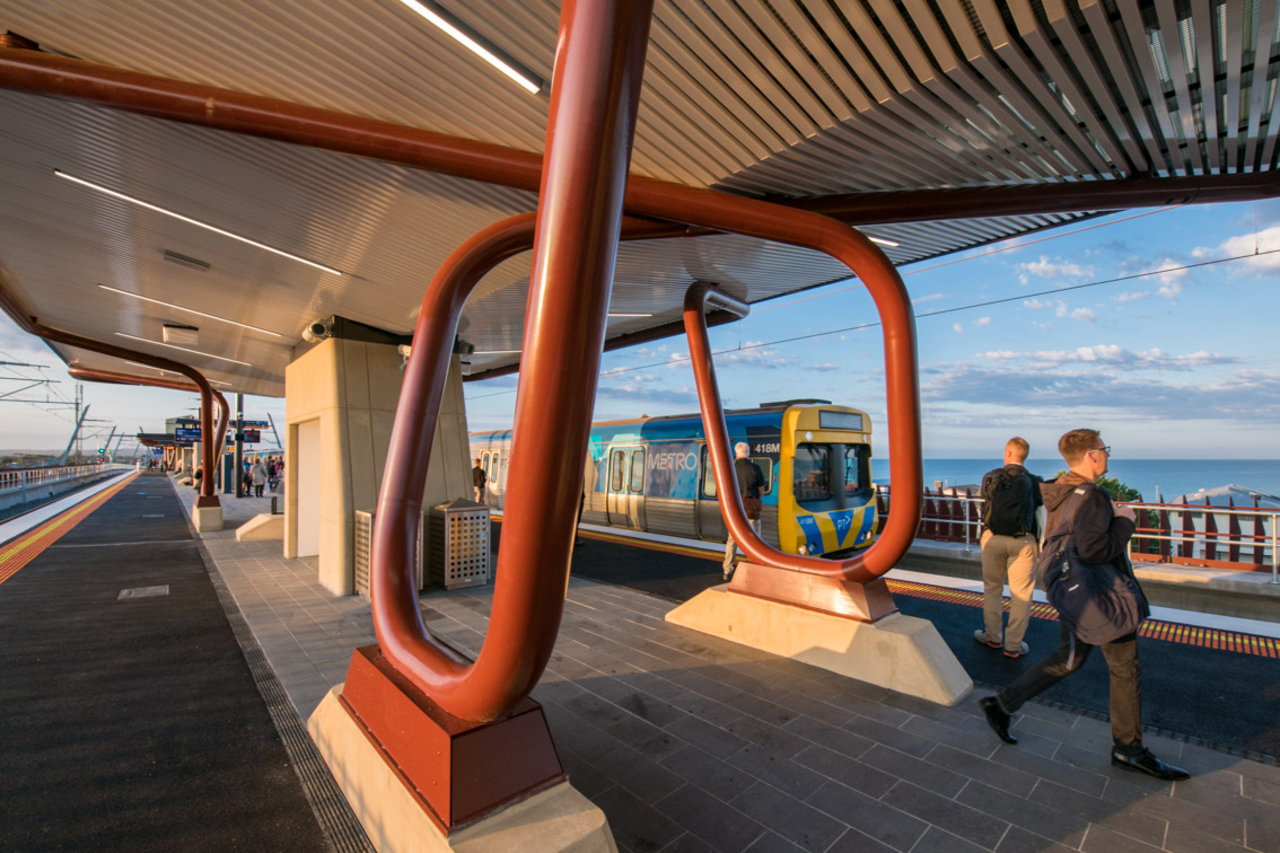 The new station is open and all level crossings gone in Carrum ...